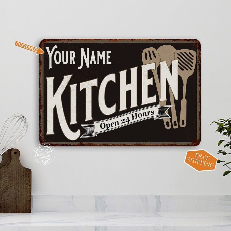 Personalized Kitchen Signs - Etsy