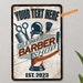 Custom Barber Shop Sign Barber Pole Sign Shave Cut Haircut Sign Hair ...