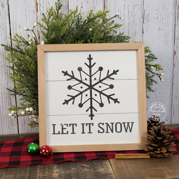 Snow Wood Sign - Etsy