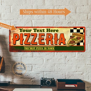 Personalized Pizzeria Sign, Custom Name Pizzeria, Best Pizza in Town ...