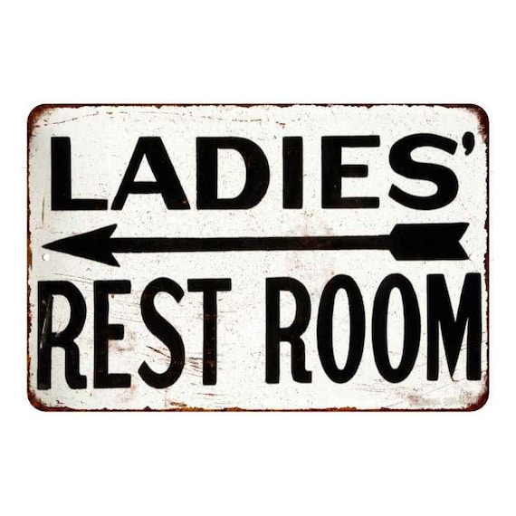Vintage Ladies Room Sign