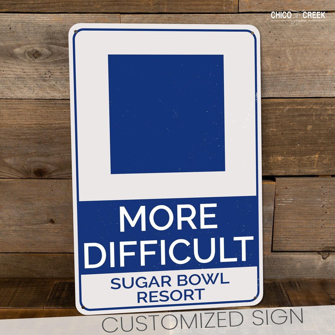 Custom Ski Resort Sign, Resort Ski Trail Sign, Customized Ski Trail ...