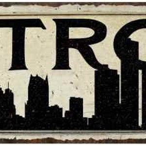 Detroit City Sign, Detroit Sky Line Silouette Wall Decor, Chic Wall ...