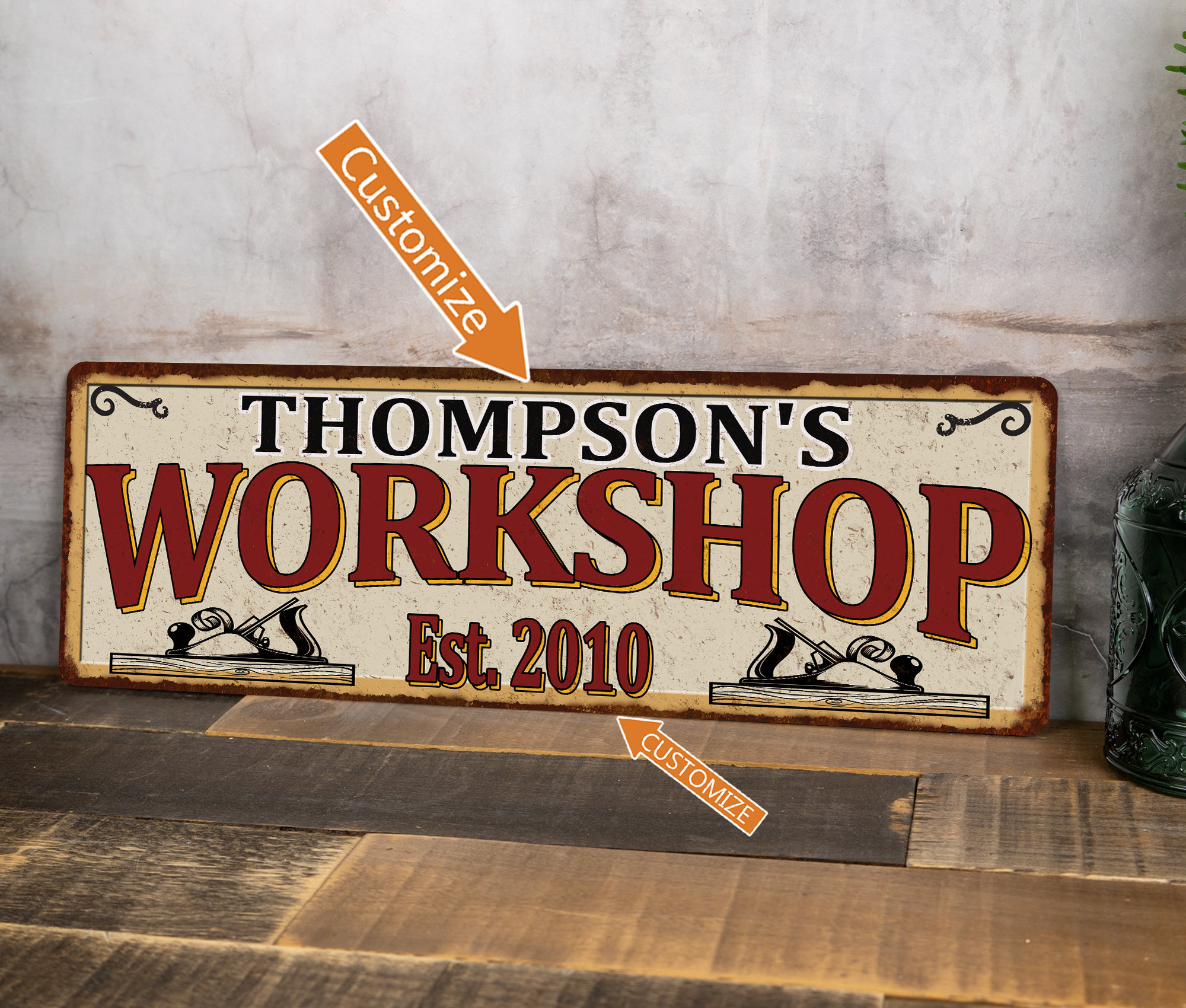 Personalized Workshop Sign Garage Sign Man Cave Shop Work Shop - Etsy