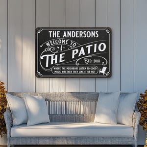 Personalized Patio Sign, Backyard BBQ Sign, Custom Home Decor ...