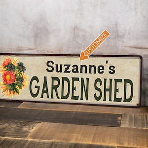 Personalized Garden Shed Sign Greenhouse Signs Gardening Decor She Shed ...