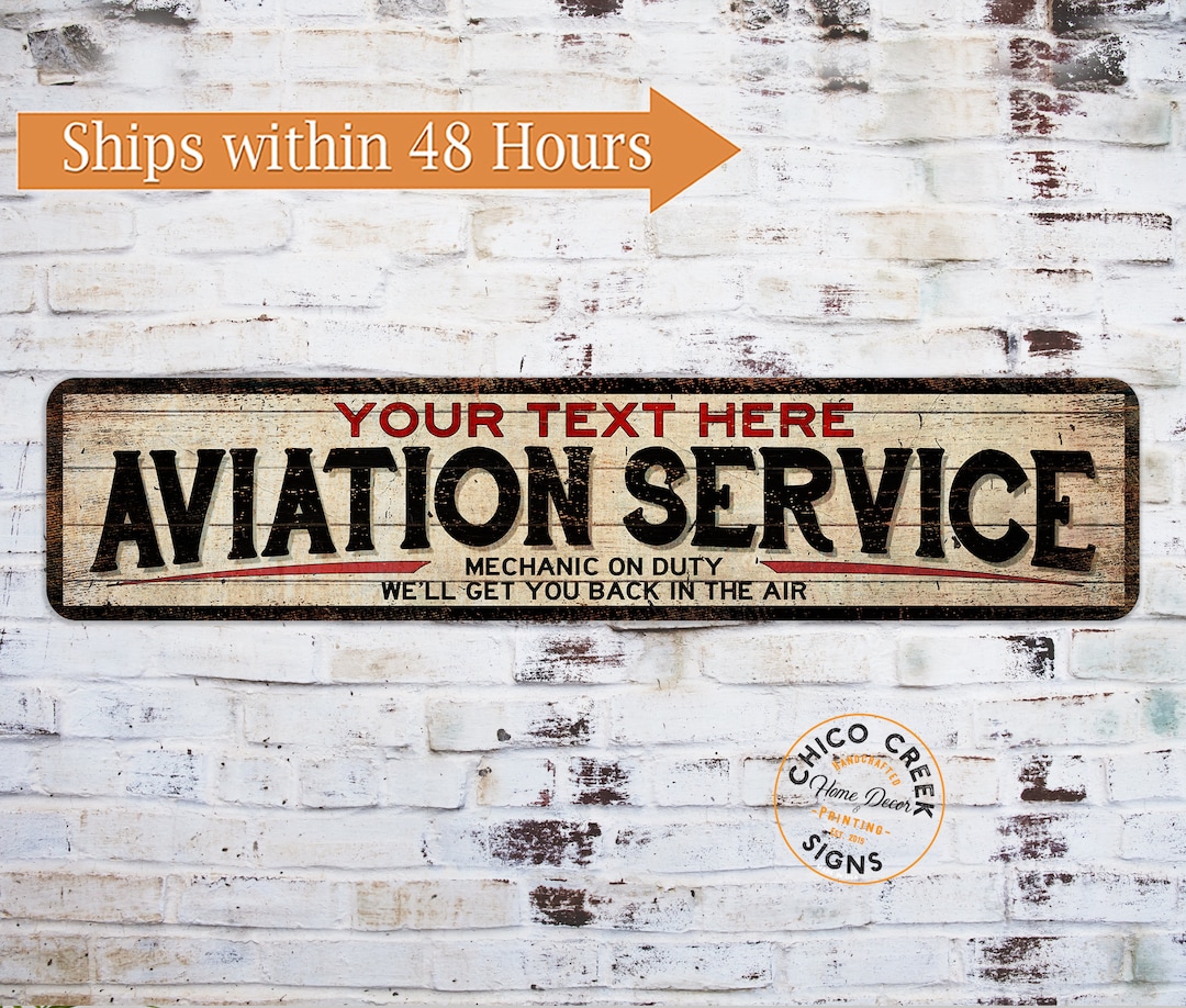 Custom Aviation Service Decor Sign, Personalized Air Port Sign ...