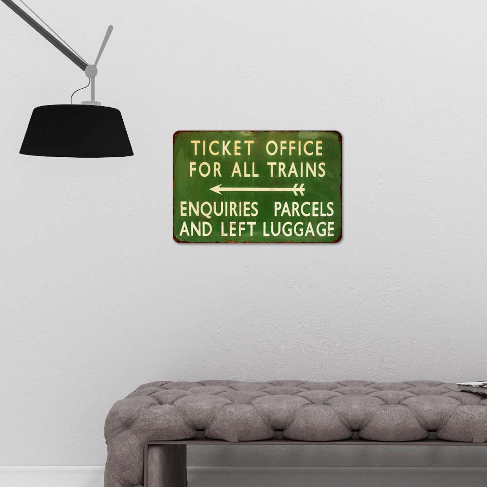 Train Station Sign, Ticket Office Sign, Hobby Trains Decor, Vintage ...