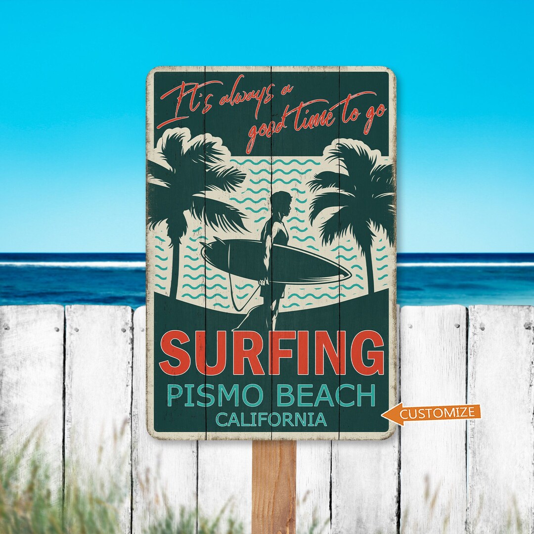 Custom Beach Sign, Gift for Surfer, Gift for Him, Gift for Her, Surfing ...