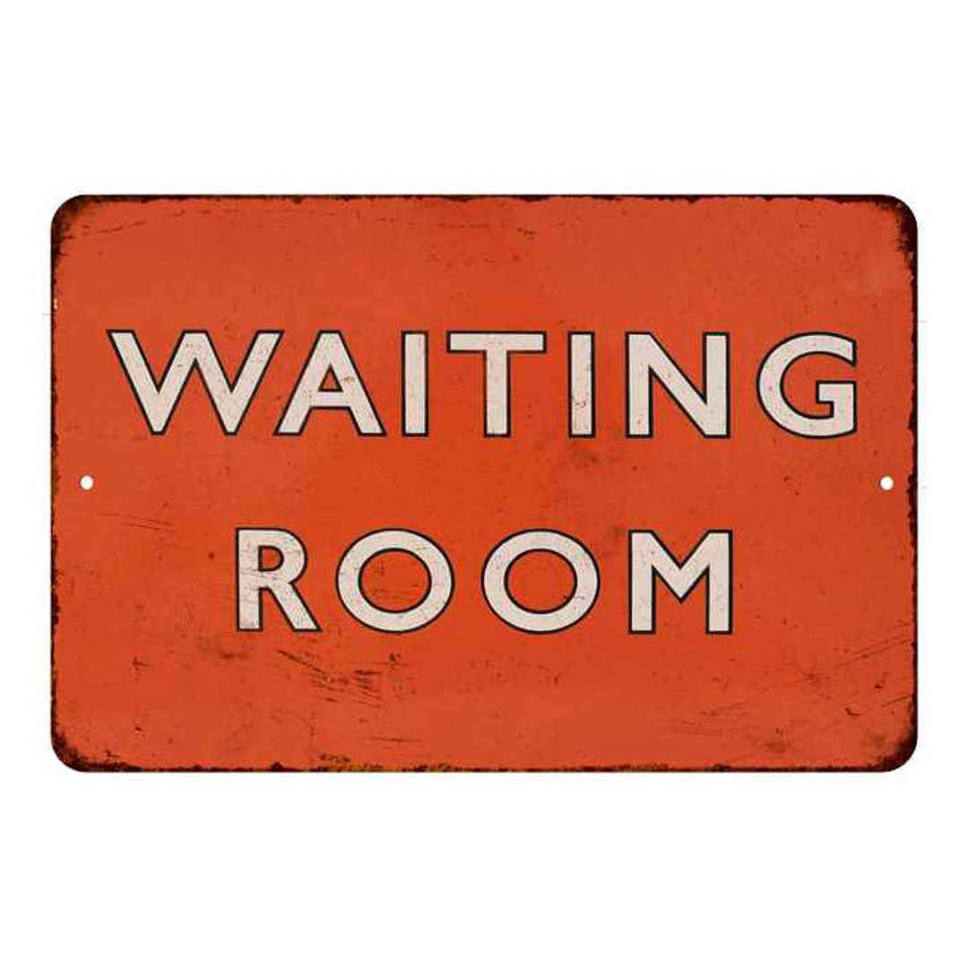 Waiting Room Sign, Vintage Looking Reproduction Sign, Office Decor ...