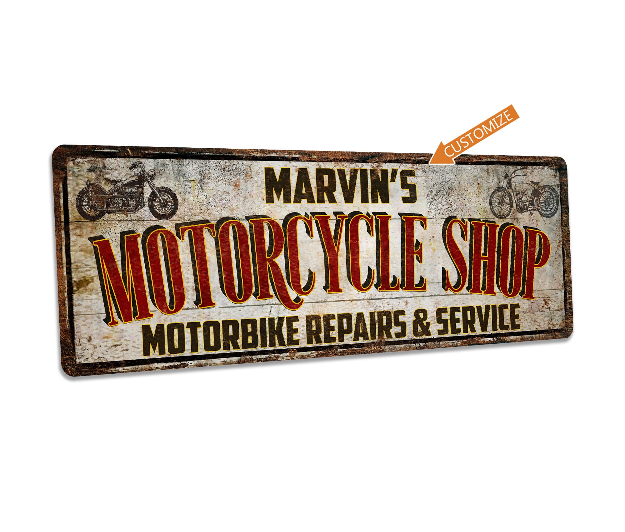 Personalized Motorcycle Shop Garage Sign Mechanic Repair - Etsy
