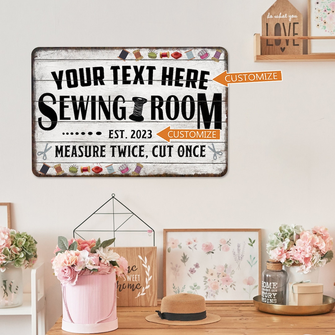Personalized Sewing Room Sign, Craft Room Decor, Gift for Her, Mothers ...