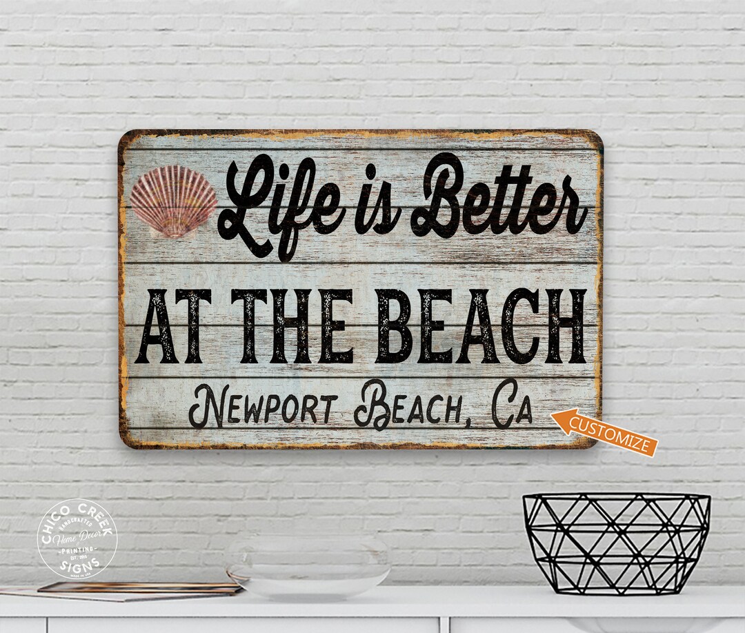 Personalized Beach Sign, Custom Beach Sign, Gift for Her, Gift for Him ...