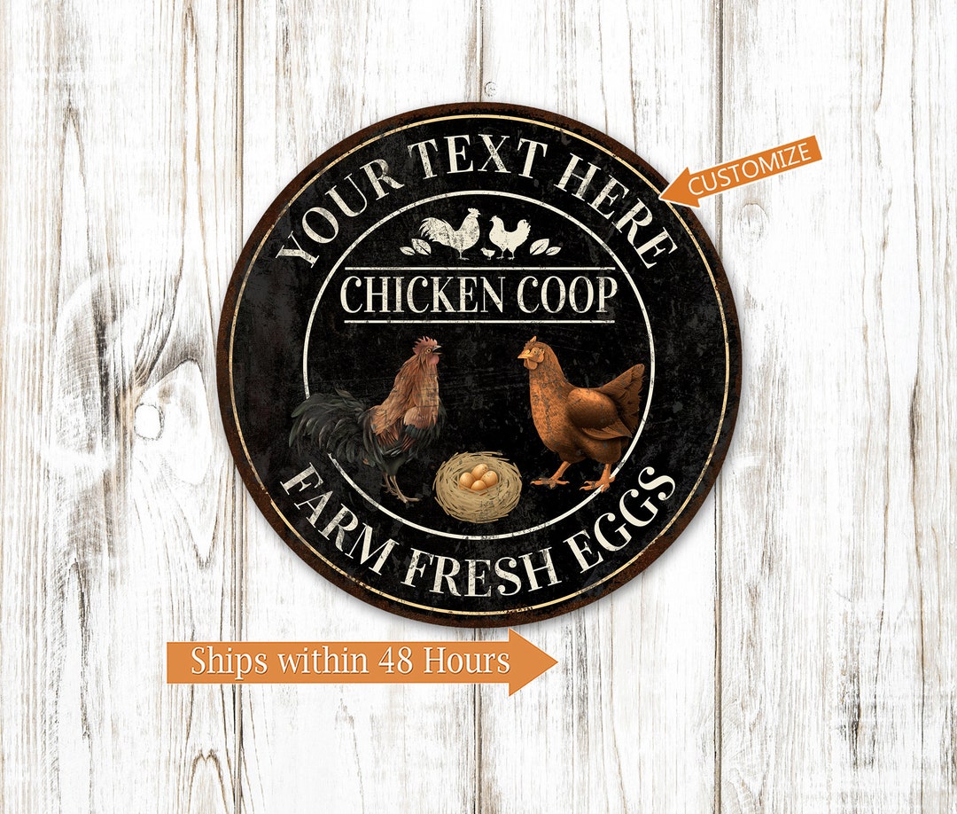Personalized Chicken Coop Sign, Chicken Coop Decor, Chicken Lover Gift ...