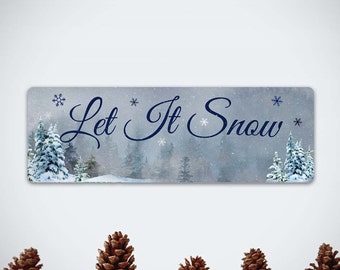 Let It Snow Sign Holiday Decor Christmas Decor Wood Sign - Etsy
