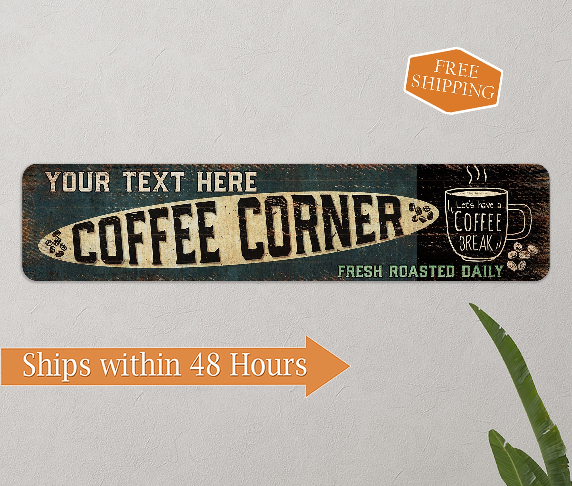 Custom Coffee Corner Bar Decor Sign Personalized Gift Kitchen - Etsy
