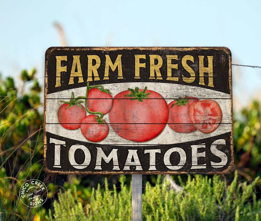 Farm Fresh Tomatoes Sign Farm Life Decor Tomato Wall Art Fresh Produce ...