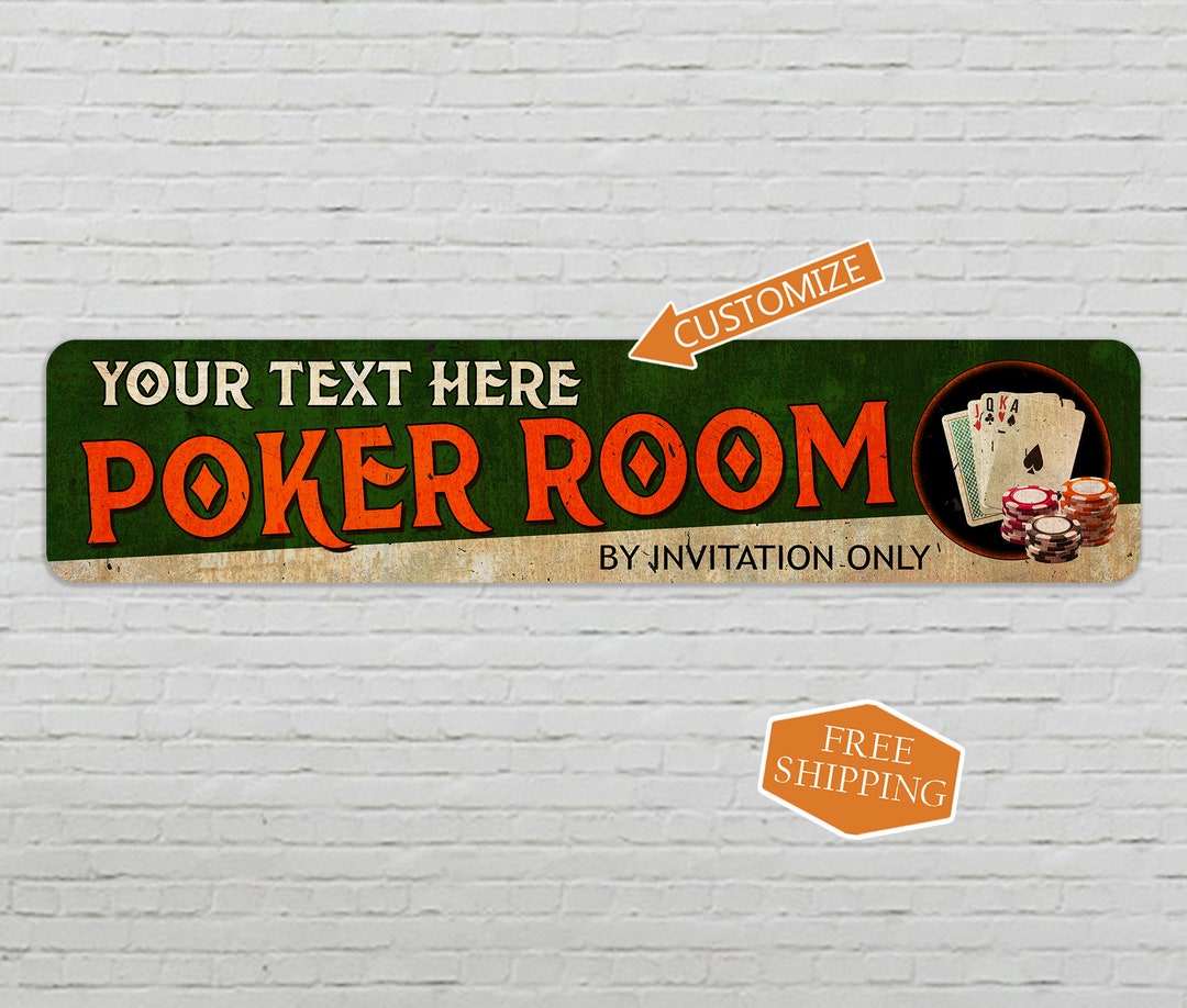 Custom Poker Room Sign, Personalized Gift, Fathers Day Gift, Gift for ...