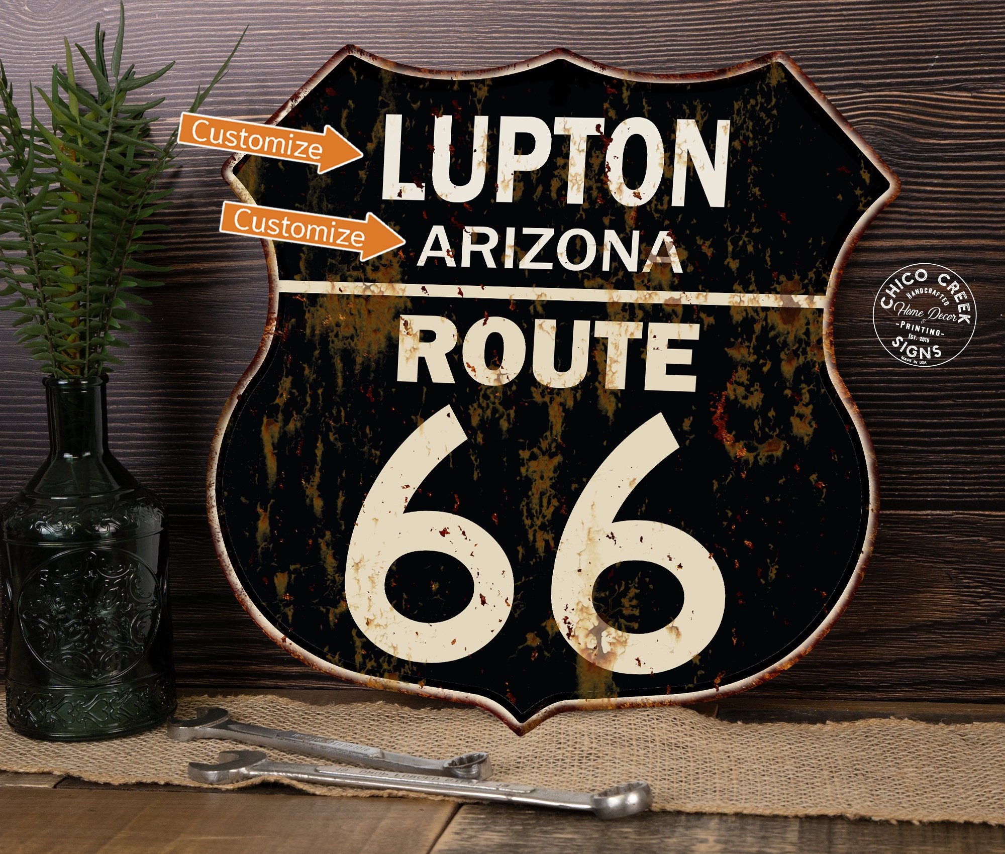 Personalized Route 66 Road Sign City and State Customized - Etsy