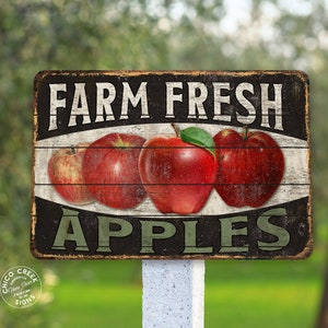 Farm Fresh Apples Sign, Farm Signs, Apple Signs, Apple Gifts, Fruit ...
