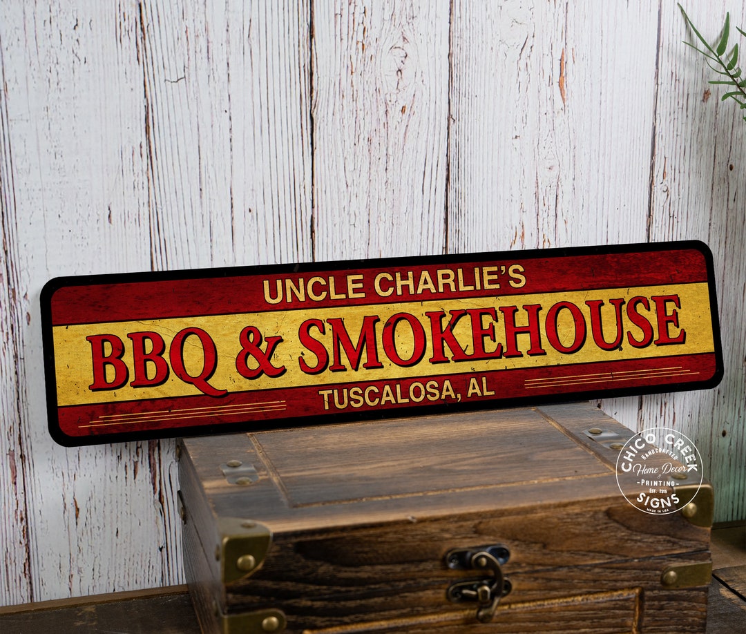 Custom BBQ SIGN, Personalize Signs, Smokehouse Gift, Grill Master Gift ...