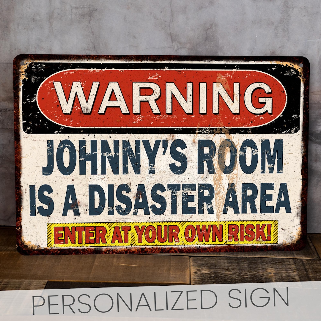 Personalized Room Sign, Warning Sign, Funny Signs, Gift for Kids ...
