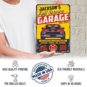 Custom Garage Sign, Garage Decor, Mechanic Gifts, Gift for Him, Gift ...