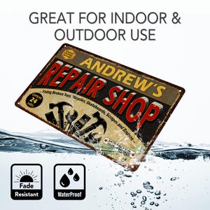 Repair Shop Sign, Personalized Signs, Mechanic Gifts, Gift for Him ...