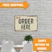 Please Order Here Sign, Restaurant Sign, Food Order Sign, Togo Food ...