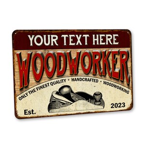 Personalized Woodshop Sign Woodworker Man Cave Gift for Dad Garage Shop ...