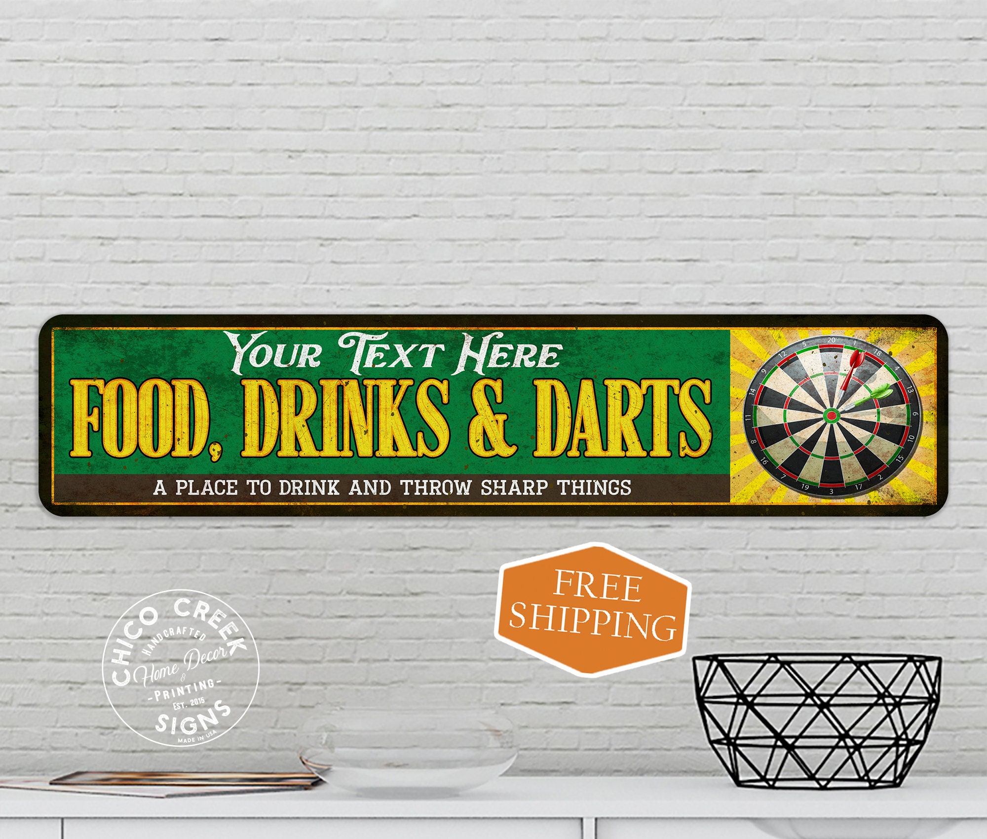 Custom Darts Room Decor Sign Personalized Gift Sign Dart | Etsy