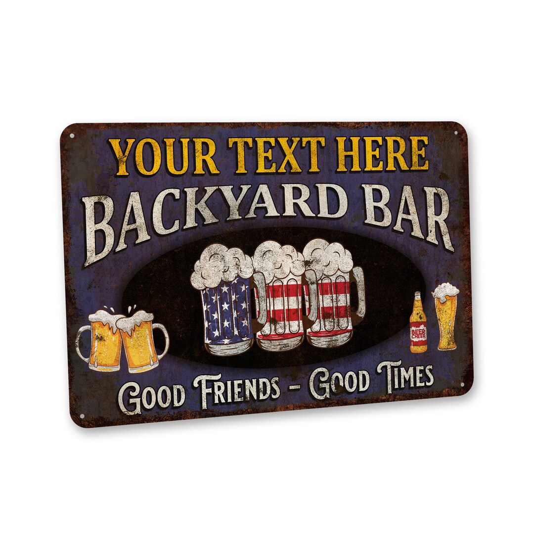Personalized Backyard Bar Sign, Outdoor Bar Sign, Gift for Him, Gift ...
