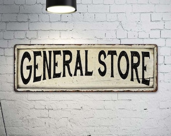 General Store Sign Personalized Dry Goods Textiles & Gifts - Etsy