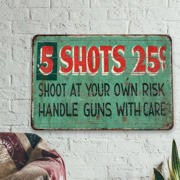 Vintage Firearm Signs - Etsy