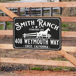 Outdoor Farm Sign, Large Gate Sign, Ranch Sign, Metal Farm Signs ...