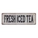 FRESH ICED TEA Sign, Vintage Look Rustic Tea Sign, Chic Retro ...