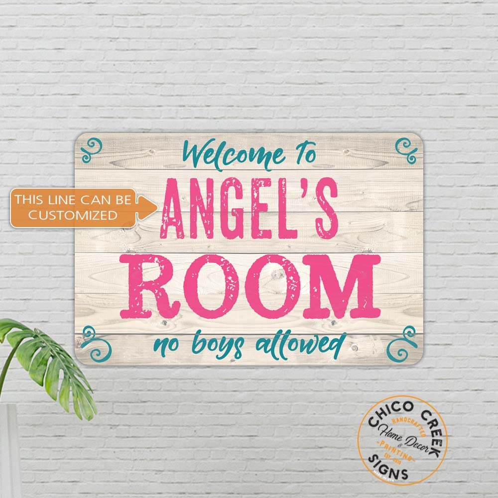 Personalized Girls Room Sign Bedroom Kids Childs Gift Metal - Etsy
