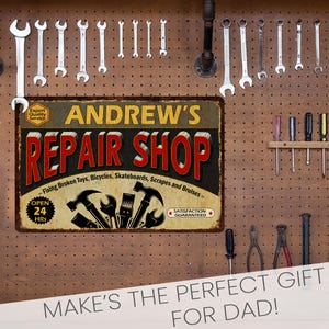 Repair Shop Sign, Personalized Signs, Mechanic Gifts, Gift for Him ...