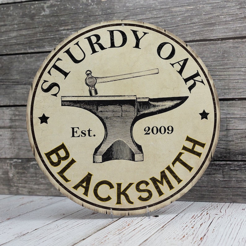 Personalized Blacksmith Sign Man Cave Shop Workshop Wall - Etsy