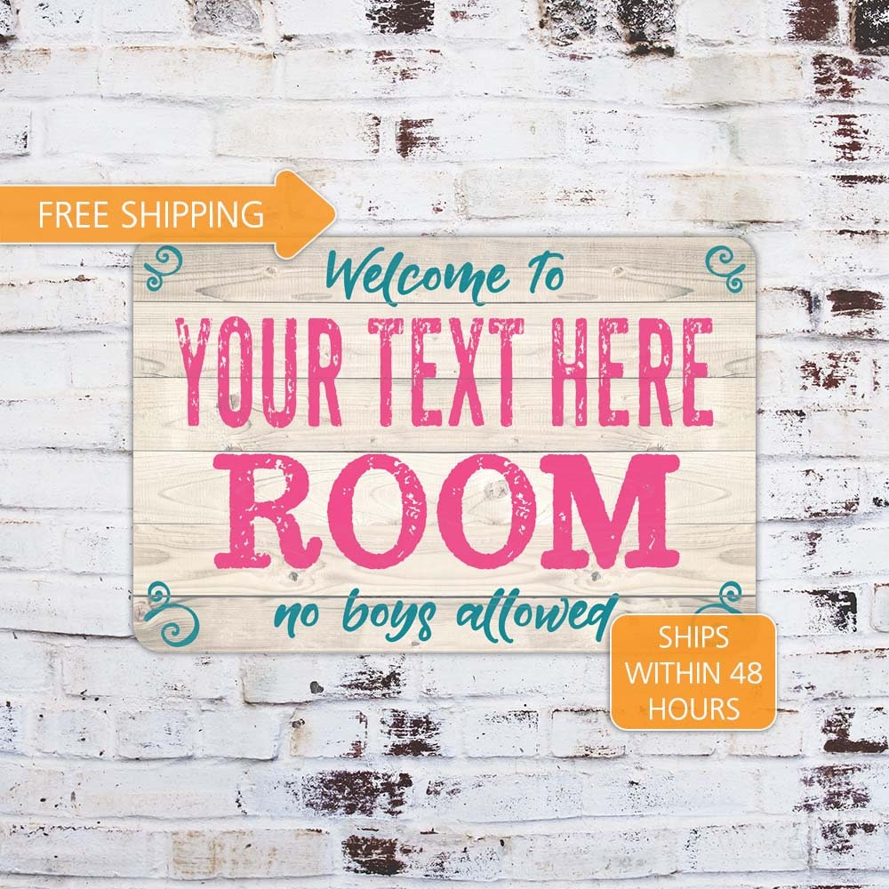 Personalized Girls Room Sign Bedroom Kids Childs Gift Metal - Etsy