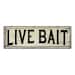 Live Bait Sign, Fishing Sign, Bait Tackle Lures Rods, Rod and Reel ...