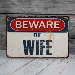 Custom Beware of Sign, Beware Sign, Personalized Sign, Custom Vintage ...