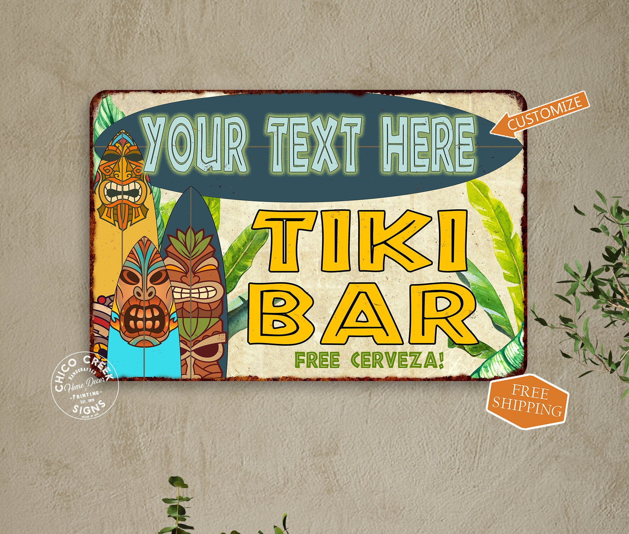 Printable Tiki Bar Sign