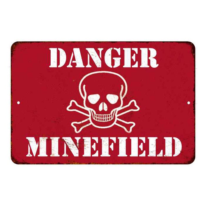 Danger Minefield Sign Caution Vintage Looking Reproduction - Etsy