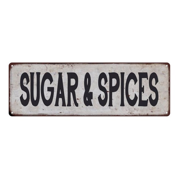 SUGAR & SPICES Sign Sugar and Spice Kitchen Vintage Looking - Etsy