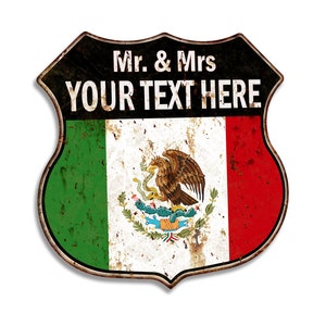 Personalized Mexican Flag Sign, Your Name Tu Nombre Familia, Bandera ...