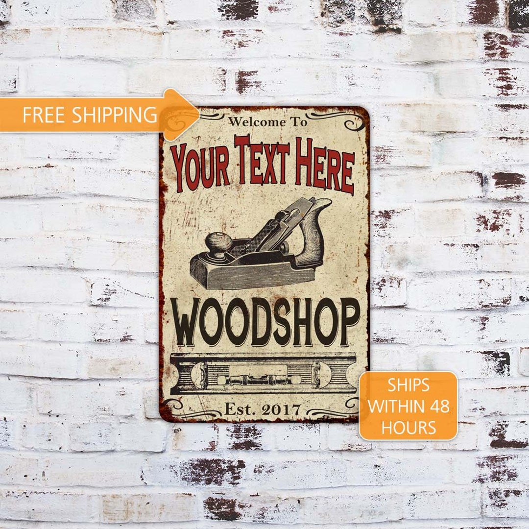 Personalized Woodshop Sign, Man Cave Sign, Man Cave Decor, Wood Shop ...