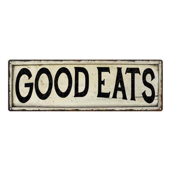 Good Eats Kitchen Sign Vintage Looking Farmhouse Chic Wall - Etsy
