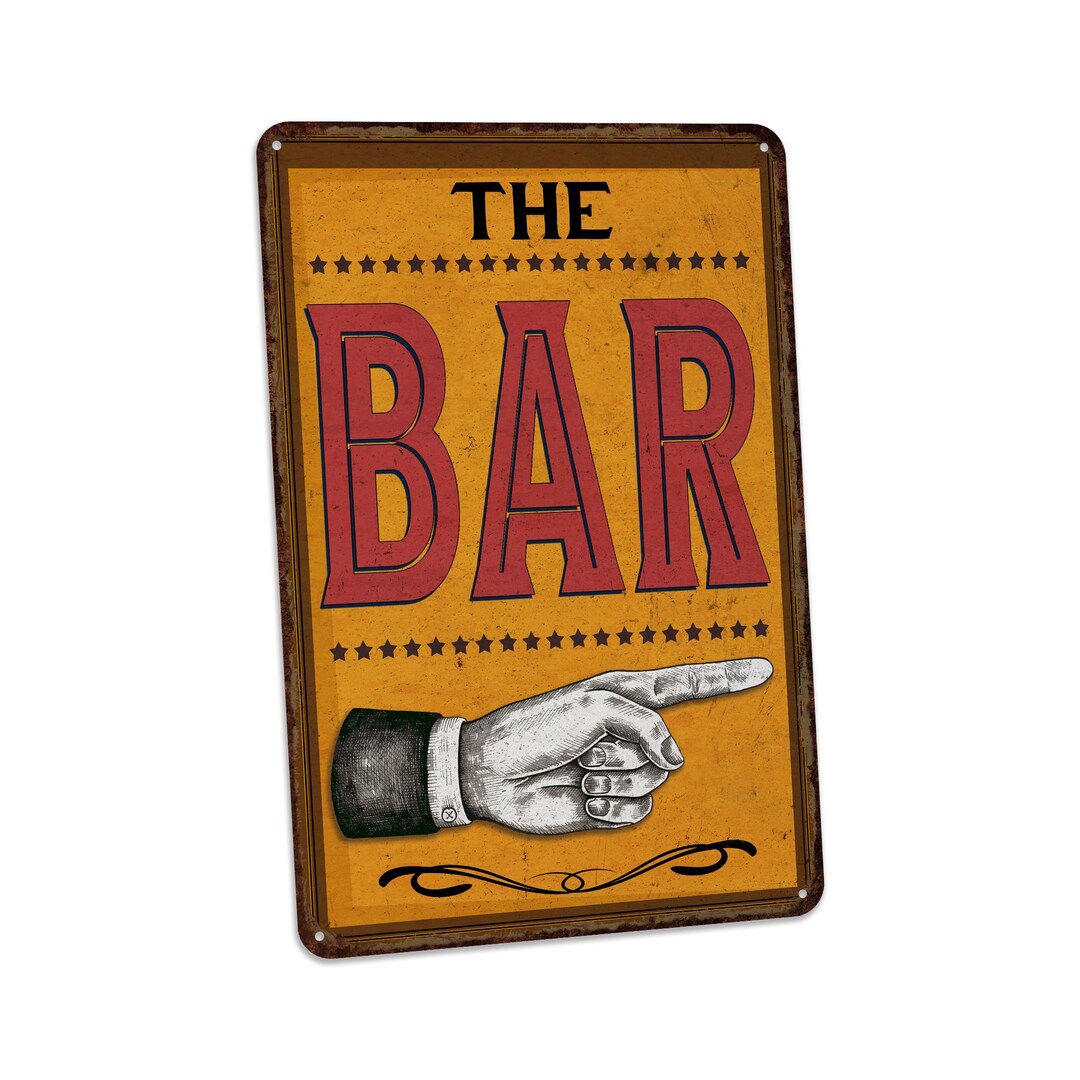 The Bar Sign, Bar Gifts, Gift for Him, Business Sign, Fathers Day Gift ...