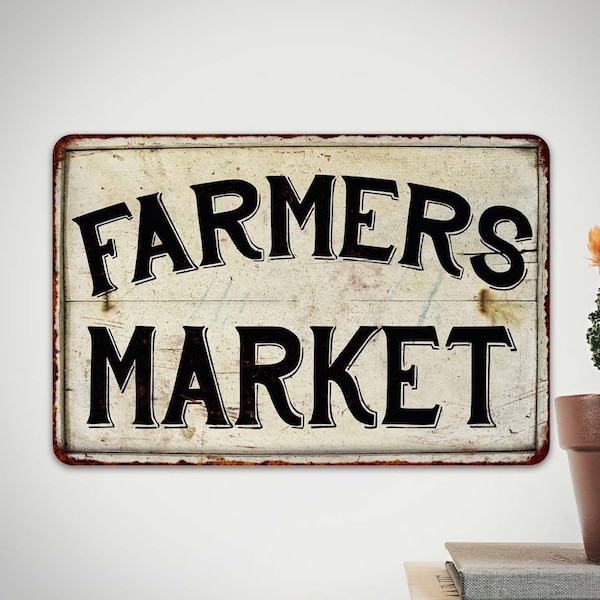 Farmers Market Metal Sign - Etsy
